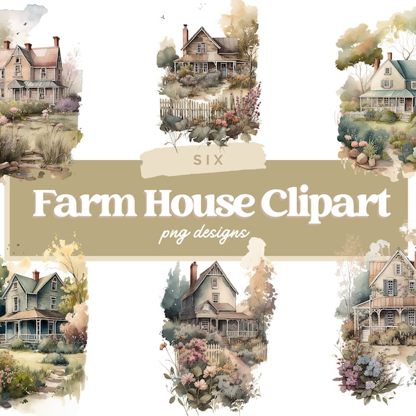 Farmhouse Clipart - Etsy