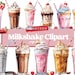 Milkshake Clipart, Watercolor Ice Cream Png, Summer Clipart, Dessert ...