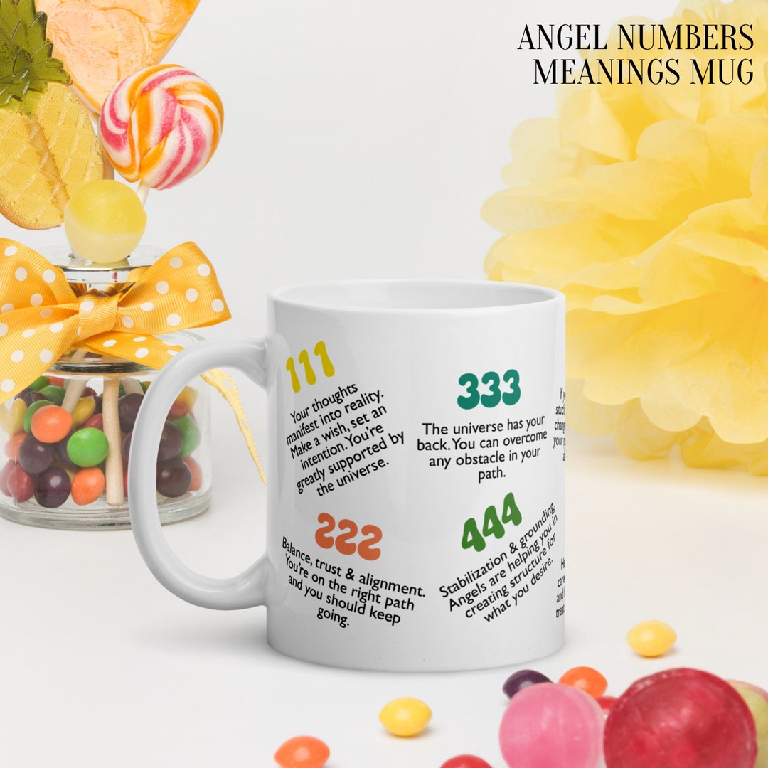 Angel Numbers Mug, Angel Numbers Meanings, Law of Attraction ...