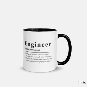 Engineer Mug, Funny Enginner Definition Mug, Engineer Gift ...