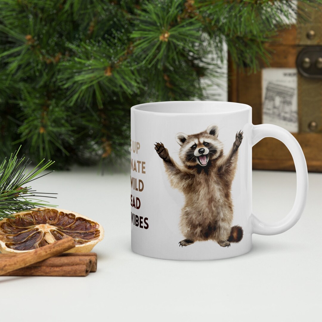 Raccoon Mug, Cute Animal Mug, Gift for Coffee Lover, Gift for Animal ...