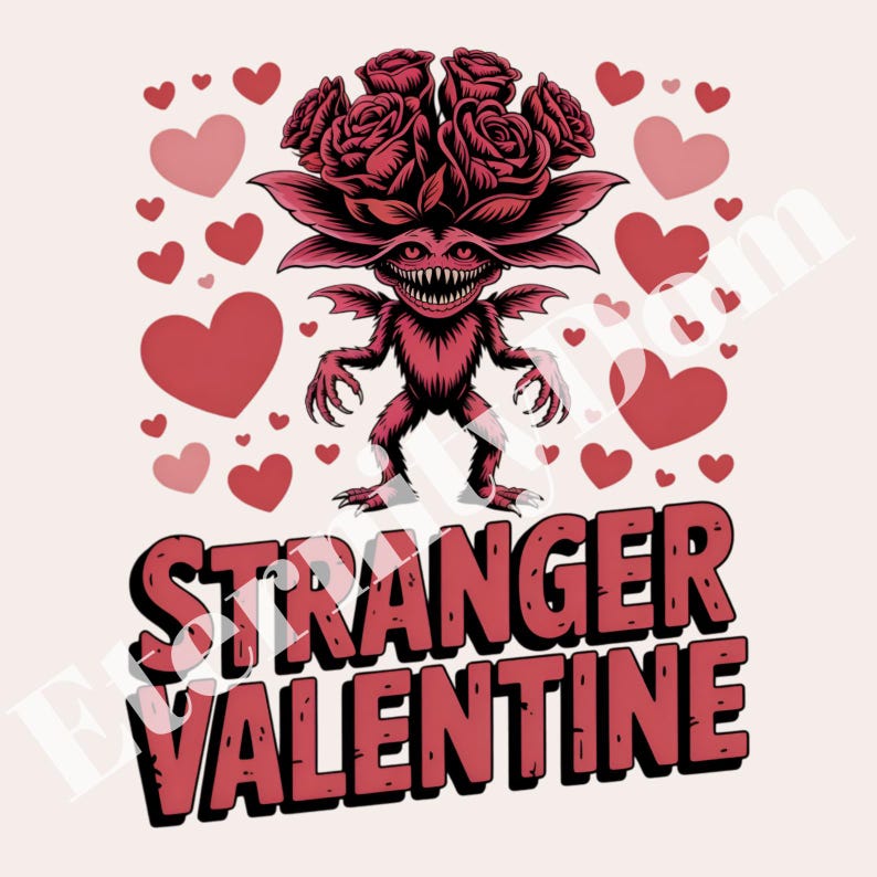 Stranger Valentine Things Romantic Monster PNG, Funny Ugly Things ...