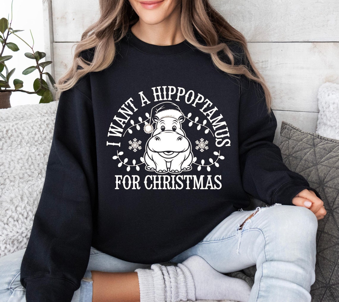 I Want a Hippopotamus for Christmas Png, Hippopotamus Christmas Png ...
