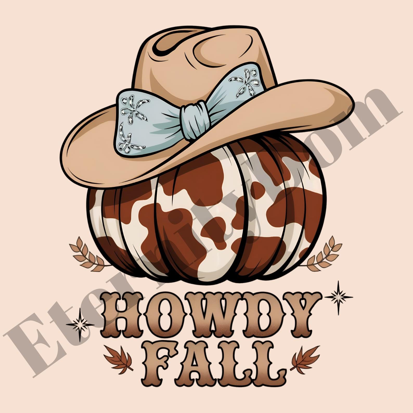 Howdy Fall Western Pumpkin Png Sublimation, Fall Cowhide Pumpkin, Fall ...