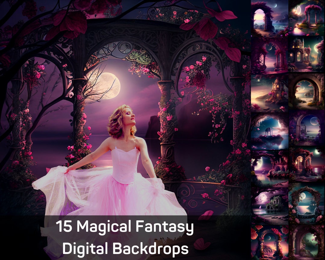 15 X Magical Fantasy Digital Backdrops, Maternity Digital Backdrops ...