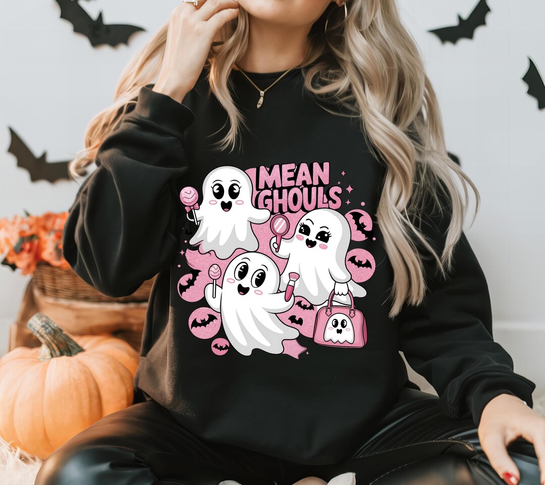 Mean Ghost Png, Retro Halloween Png, Ghouls Ghost Png, Cute Ghost Png ...