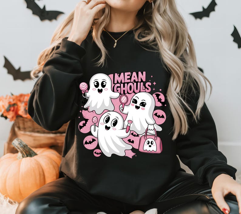 Mean Ghost Png, Retro Halloween Png, Ghouls Ghost Png, Cute Ghost Png ...