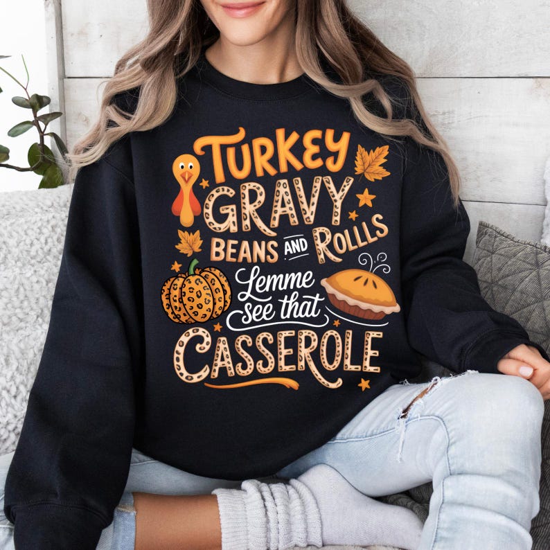 Preppy Thanksgiving Casserole PNG: Funny Turkey Day Food Design ...