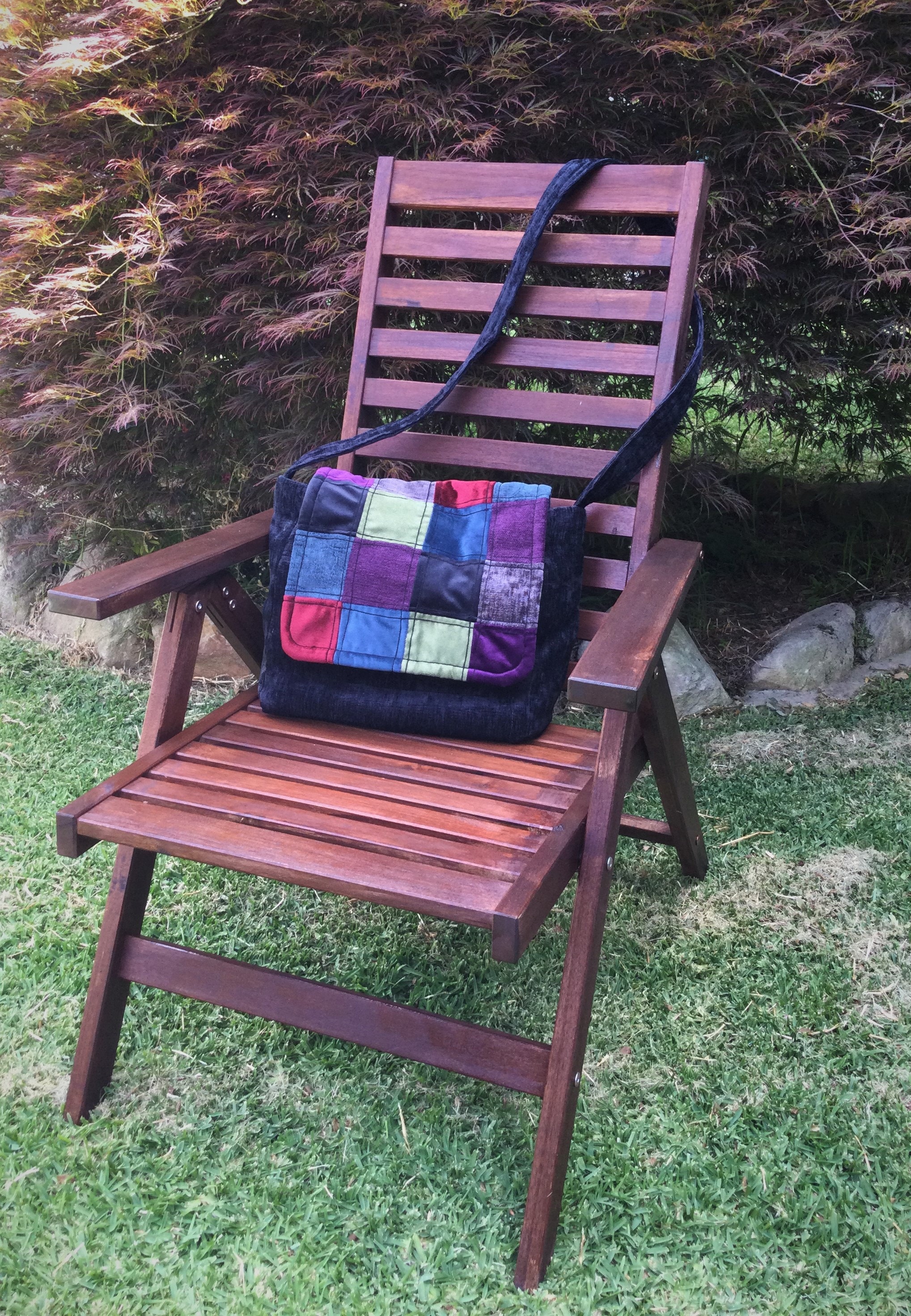 Velvet Patchwork Messenger Bag - Etsy
