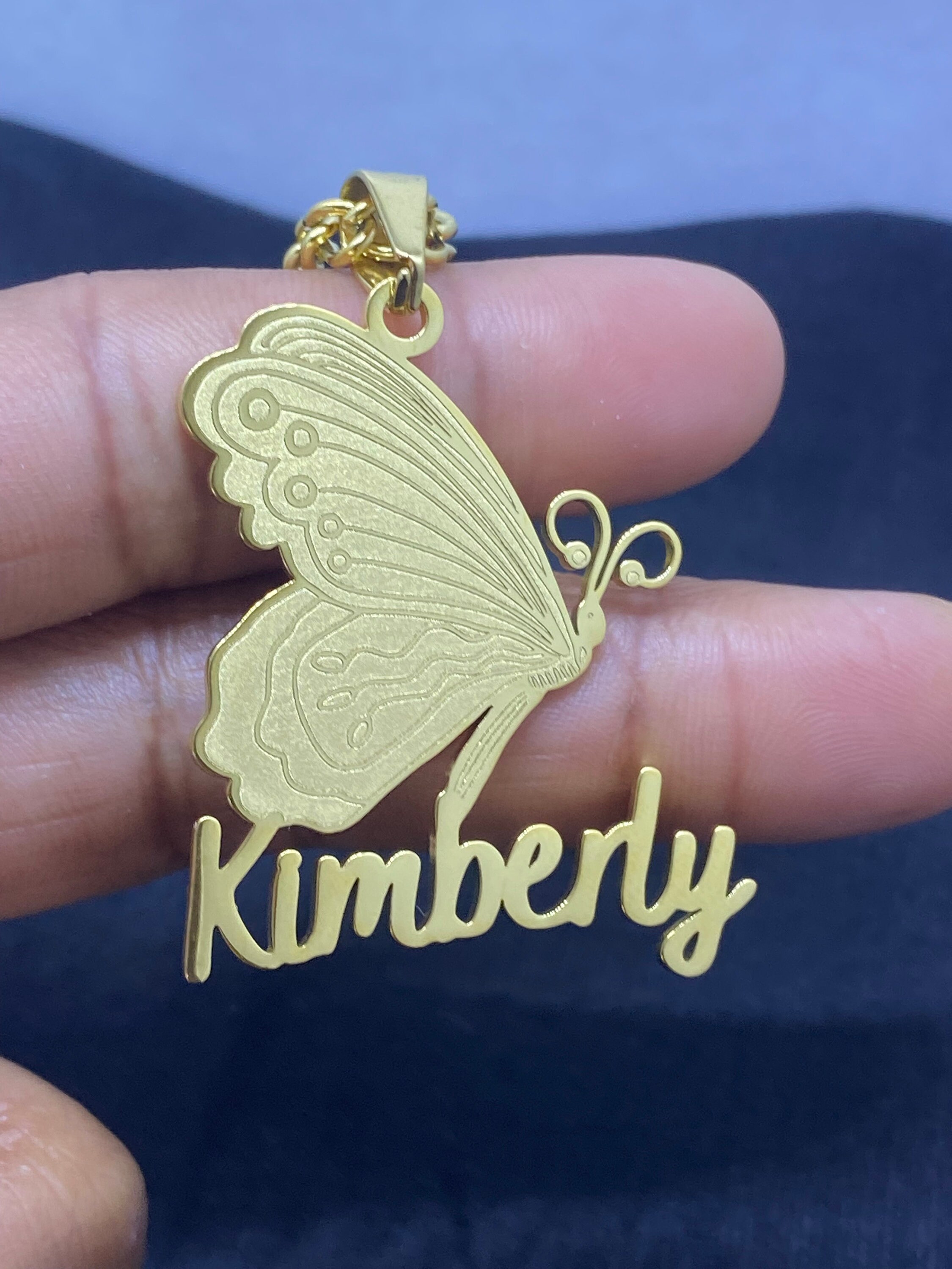 Personalized Butterfly Necklace - Etsy