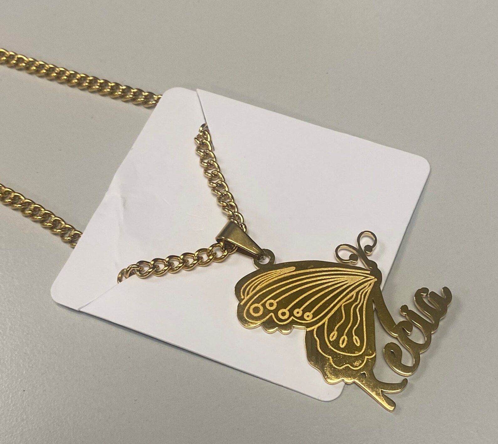Personalized Butterfly Necklace - Etsy