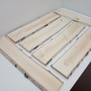 Birch Wood Plank Wide Birch Boards Log Slab With Bark Hardwood Board - Etsy