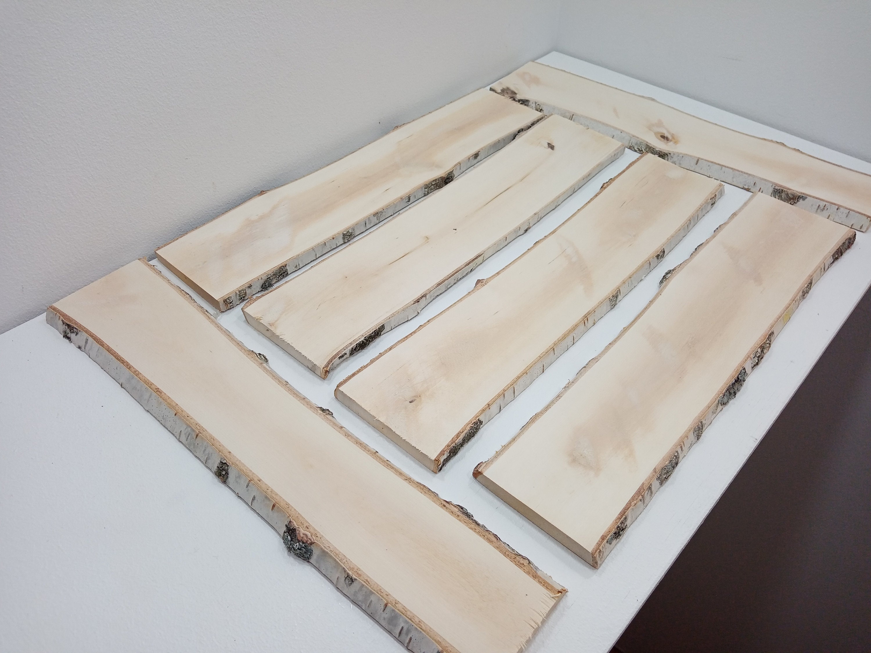 Birch Wood Plank Wide Birch Boards Log Slab With Bark Hardwood Board - Etsy