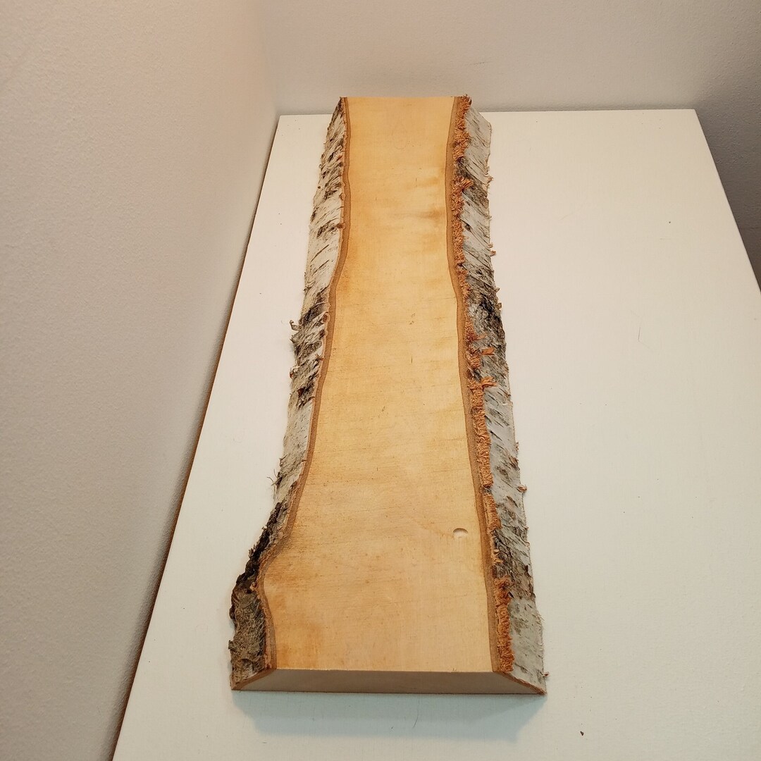 Birch Wood Plank Wide Birch Boards Log Slab With Bark Hardwood Board - Etsy