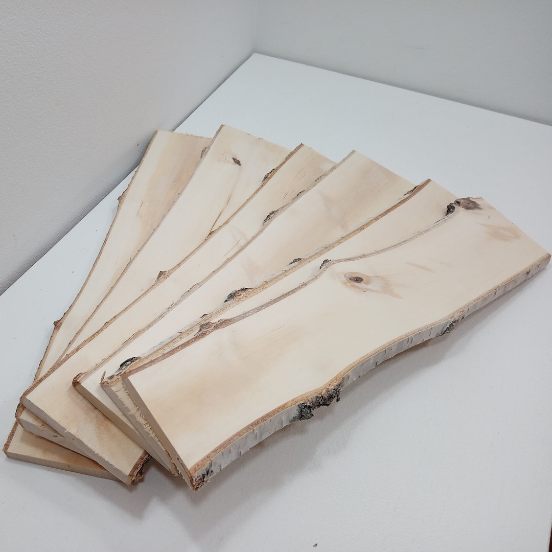 Birch Wood Plank Wide Birch Boards Log Slab With Bark Hardwood Board - Etsy