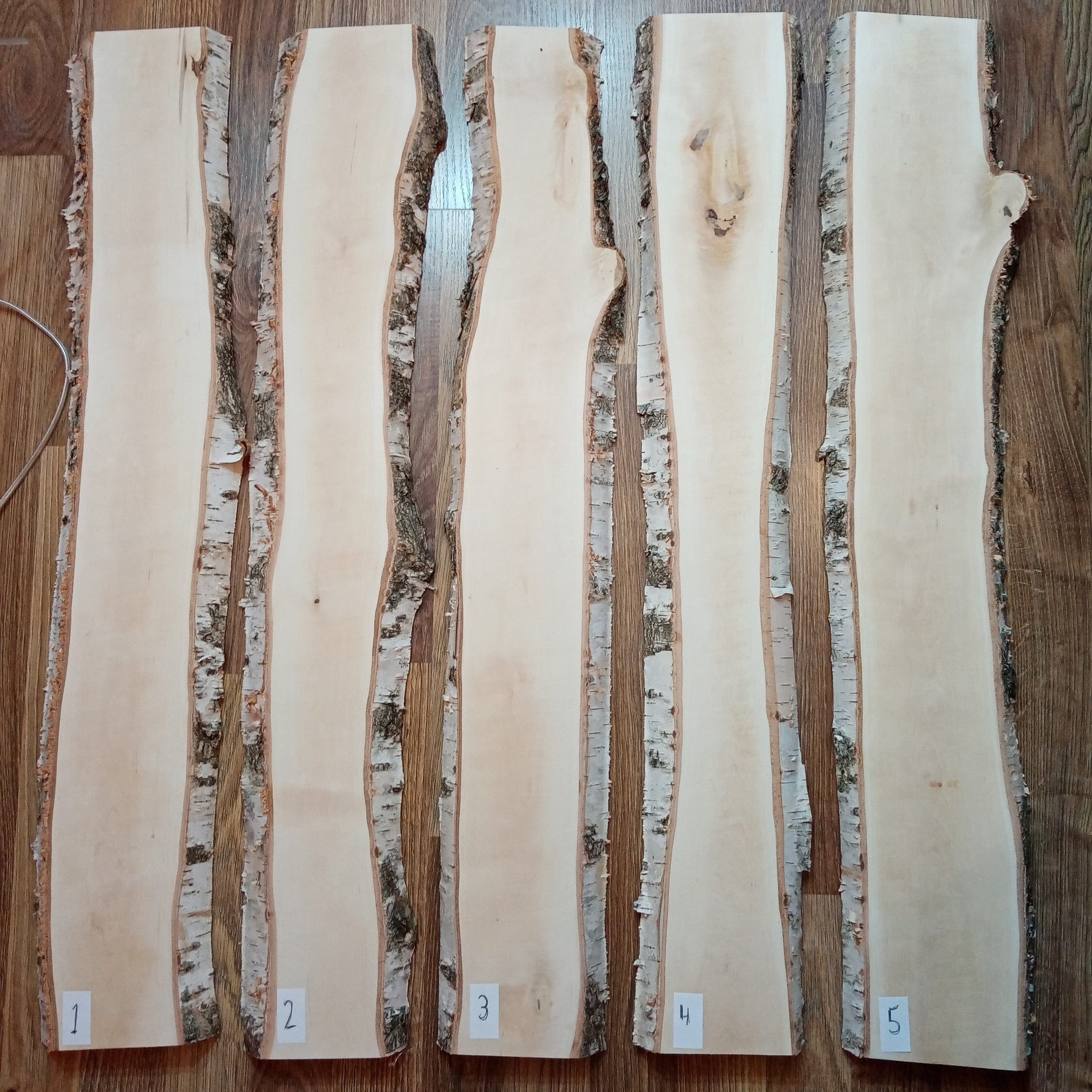 Birch Wood Plank Birch Boards Log Slab With Bark Hardwood Board - Etsy