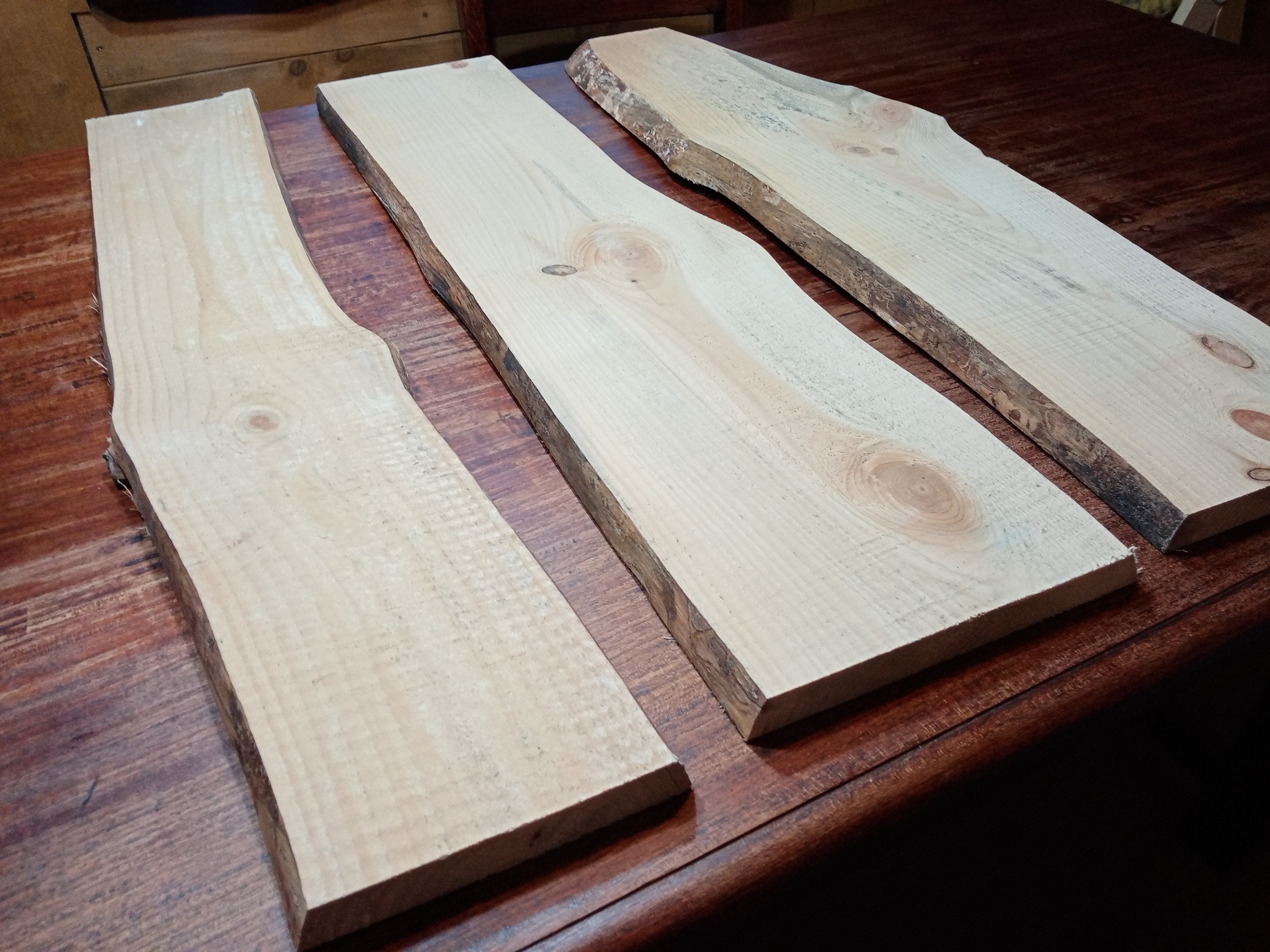 Wood Plank Pine Boards Log Slab Live Edge Hardwood Board - Etsy