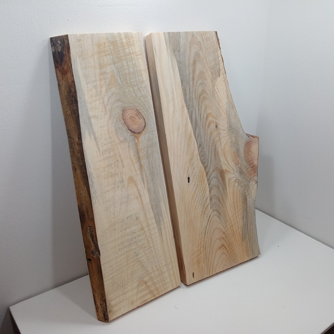 Wood Plank Pine Boards Log Slab Live Edge Hardwood Board Shelf - Etsy