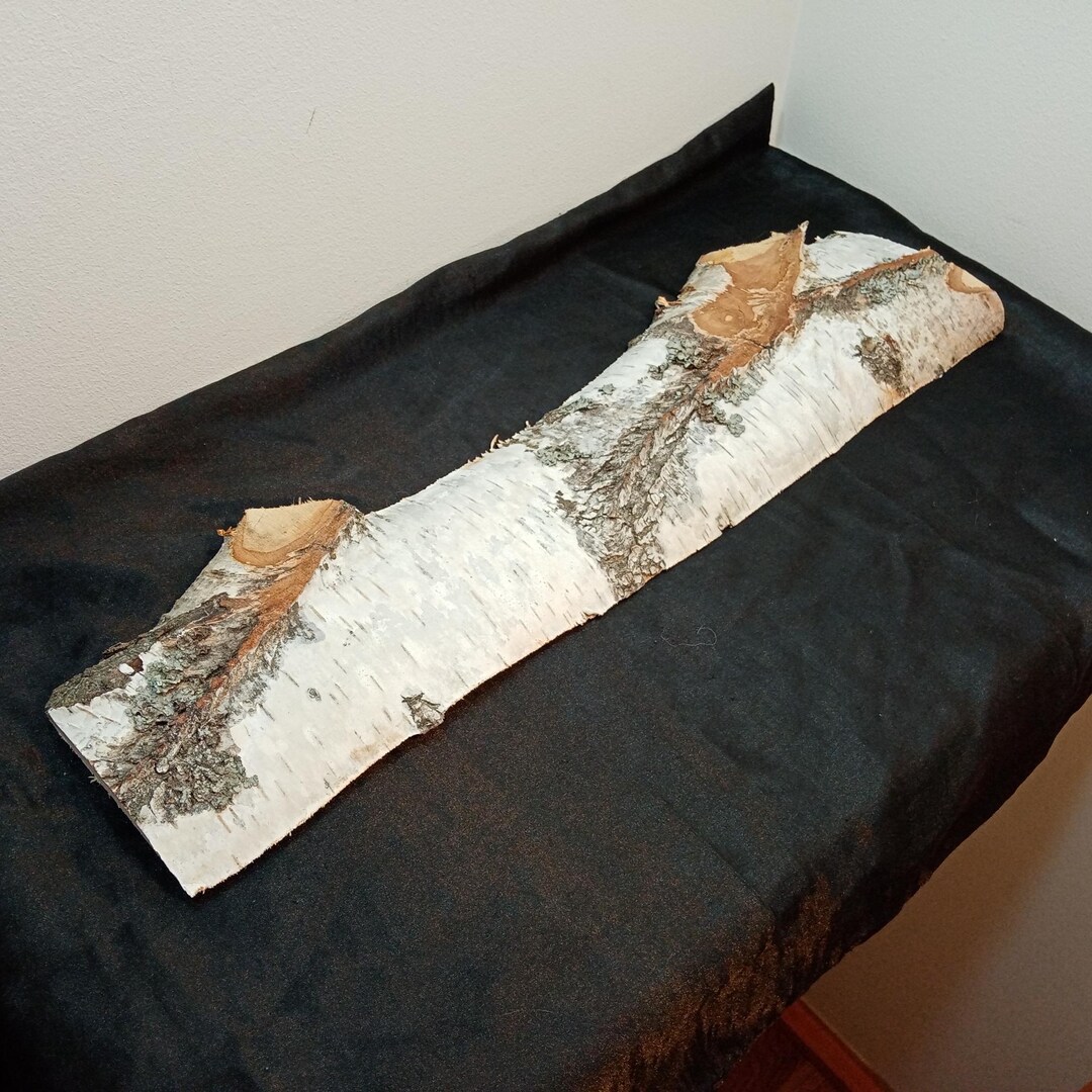 Birch Wood Plank Birch Boards Log Slab With Bark Hardwood Board - Etsy