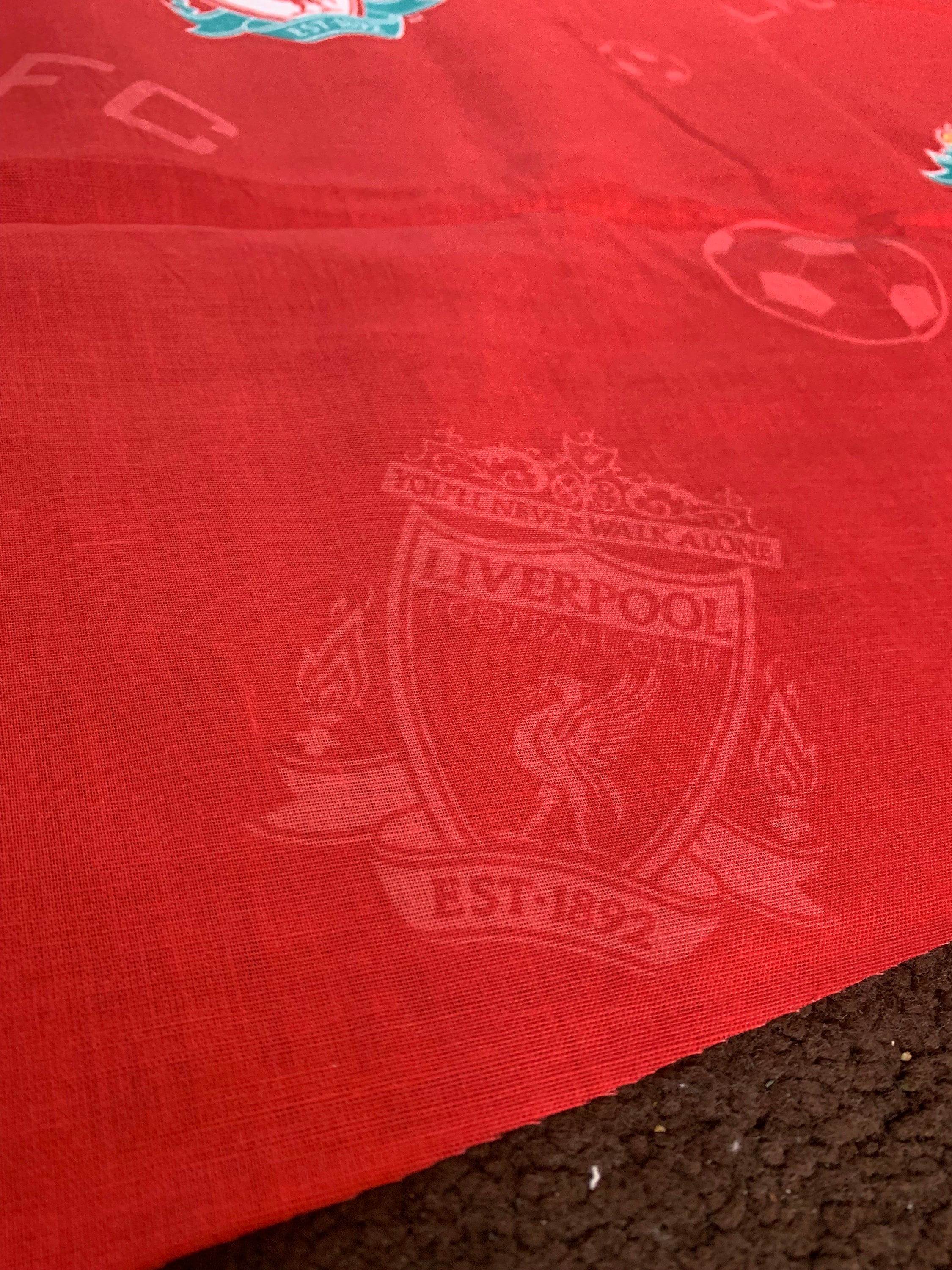 Liverpool Football Club Emblems Craft Remnant Fabric Material Piece ...