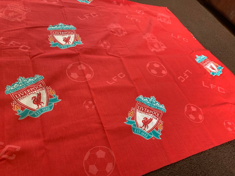 Liverpool Football Club Emblems Footballs Craft Remnant Fabric Material ...