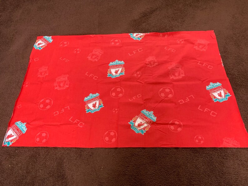 Liverpool Football Club Emblems Footballs Craft Remnant Fabric Material ...