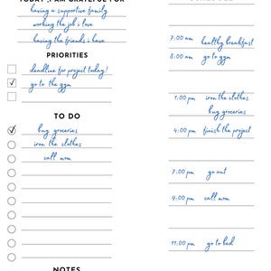 Minimal Printable Daily Planner Fillable, Daily to Do List ...