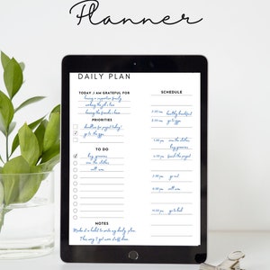 Minimal Printable Daily Planner Fillable, Daily to Do List ...