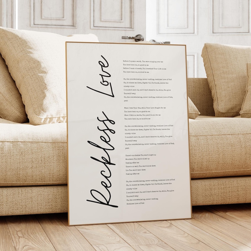 Reckless Love of God Wall - Etsy