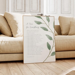 Ecclesiastes 3:1-8 There is a Time for Everything Bible Verse Scripture ...