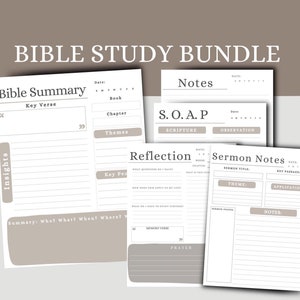 Digital Bible Study BUNDLE | Printable | Digital Bible Template | Bible ...