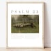 Psalm 23 Wall Art, Psalm 23, Vintage Scripture Bible Verse Print, the ...