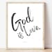 God is Love Bible Verse Printable, Love Bible Verse Print God is Love ...