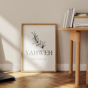 Yahweh Printable Wall Art, Hebrew Names of God, Hebrew Names of God ...