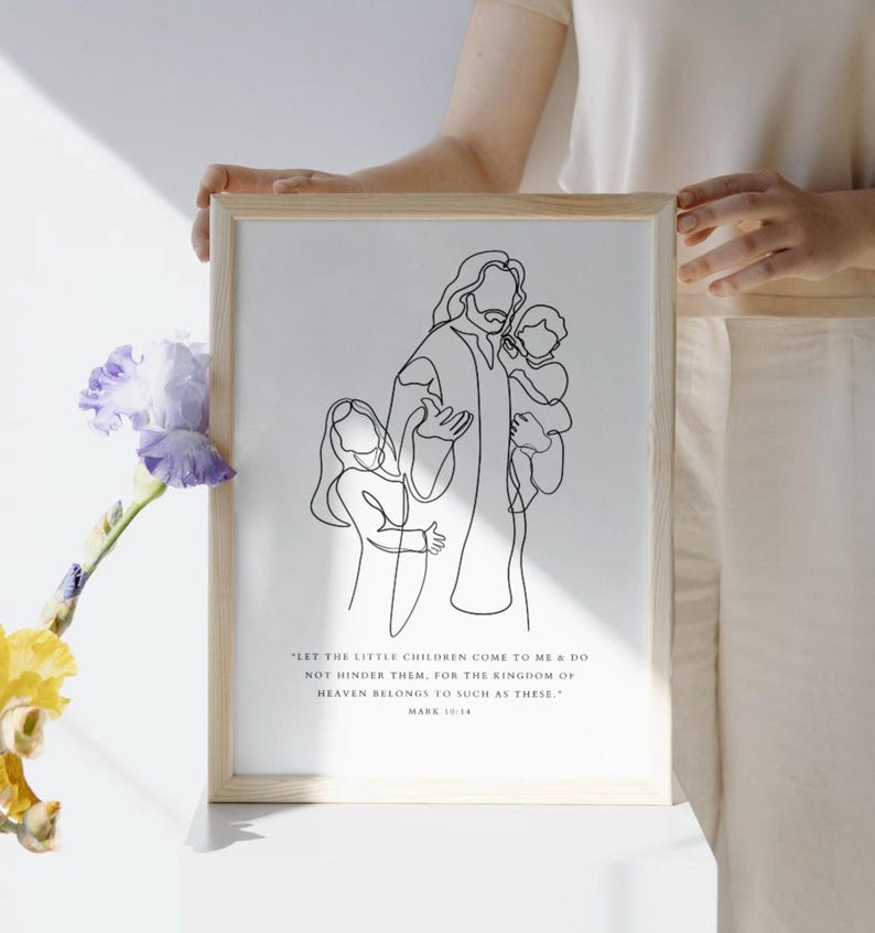 Mark 10:14, Let the Little Children Come, Christian Nursery Decor ...