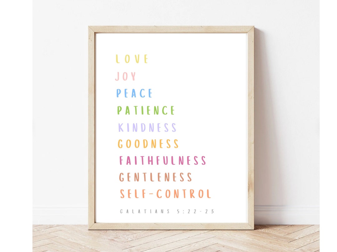 Fruit of the Spirit Printable Galatians 5 22 23 Scripture - Etsy
