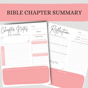 Bible Chapter Summary Template | Bible Study | Bible Template | Bible ...