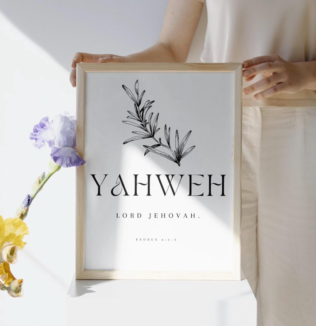 Yahweh Printable Wall Art, Hebrew Names of God, Hebrew Names of God ...