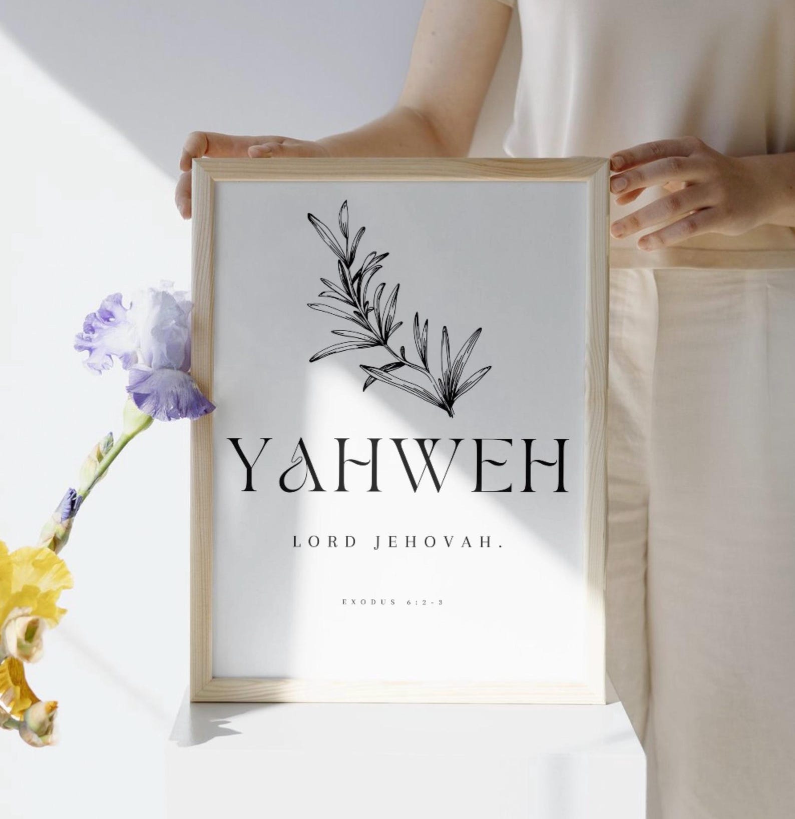 Yahweh Printable Wall Art, Hebrew Names of God, Hebrew Names of God ...