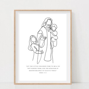 Mark 10:14, Let the Little Children Come, Christian Nursery Decor ...