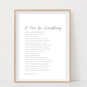 Ecclesiastes 3:1-8 There is a Time for Everything Bible Verse Scripture ...