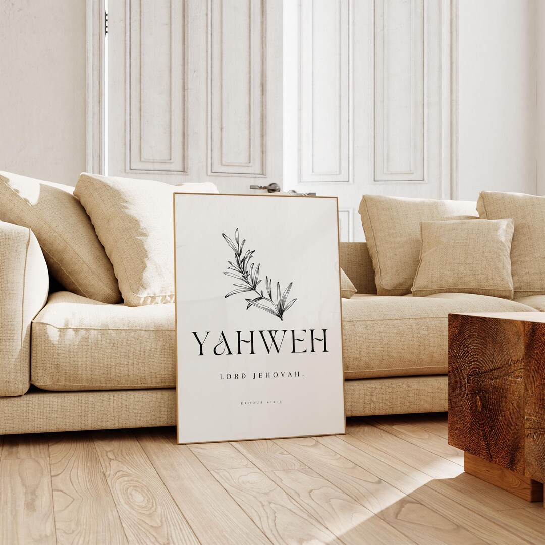 Yahweh Printable Wall Art, Hebrew Names of God, Hebrew Names of God ...