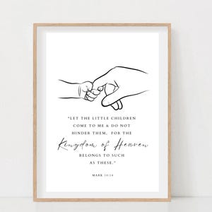 Mark 10:14, Let the Little Children Come, Christian Nursery Decor ...