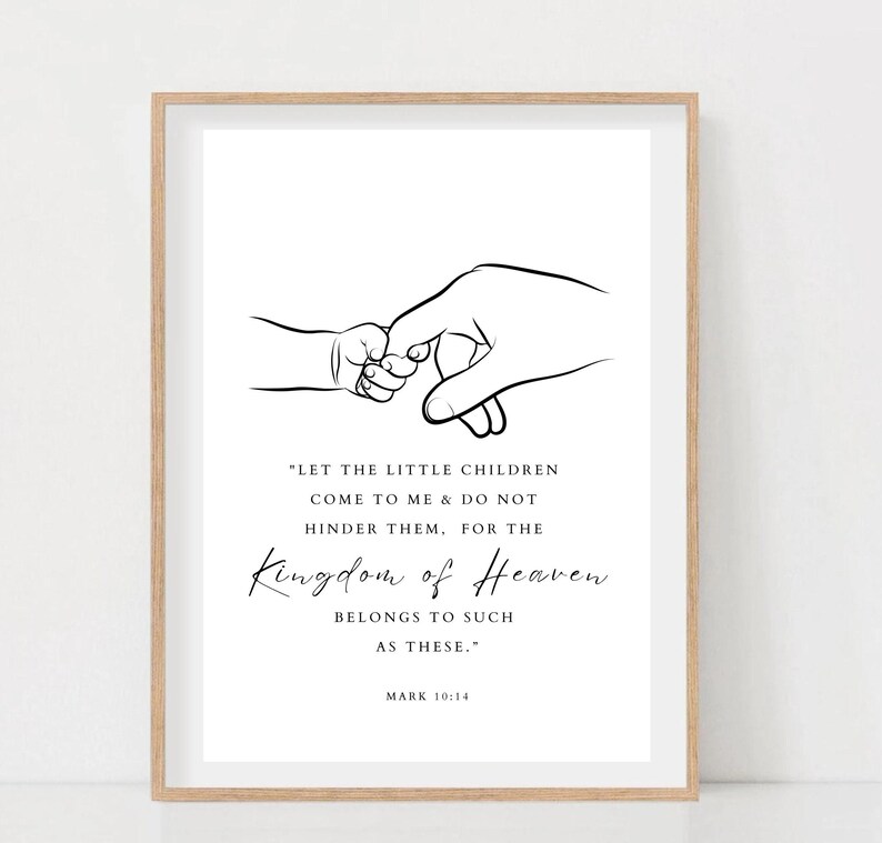 Mark 10:14, Let the Little Children Come, Christian Nursery Decor ...