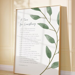Ecclesiastes 3:1-8 There is a Time for Everything Bible Verse Scripture ...
