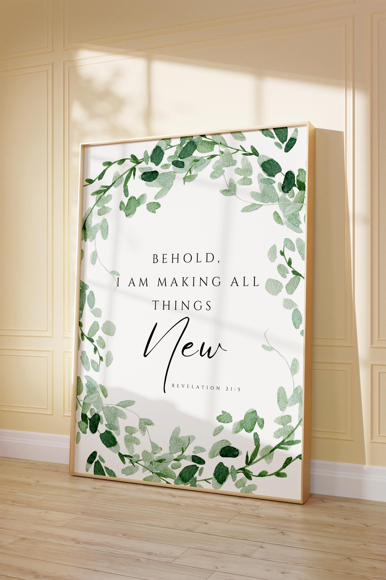 Revelation 21:5, Behold I Make All Things New, Printable Bible Verse ...