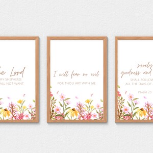 PSALM 23 WALL ART Christian Nursery Decor, Girl Nursery Wall Art ...