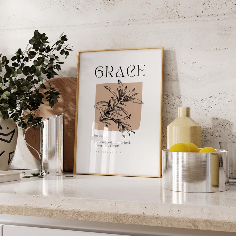 Grace Definition Printable, Christian Wall Art (digital Download) - Etsy