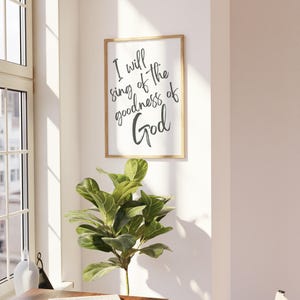 Goodness of God Lyric Printable, Christian Wall Decor, Praise Song ...