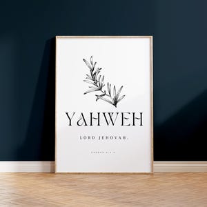 Yahweh Printable Wall Art, Hebrew Names of God, Hebrew Names of God ...